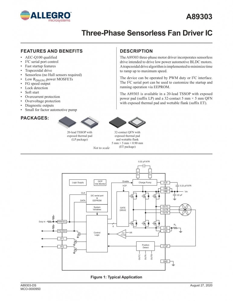 A89303 datasheet page 1