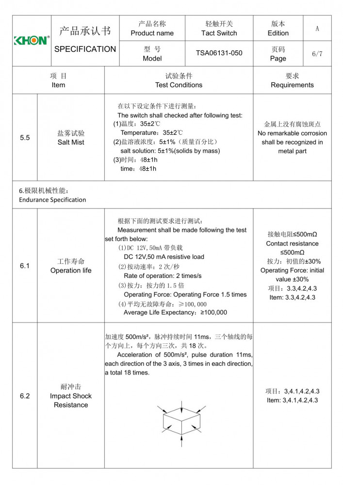 TSA06131-050B513BA specification page 7