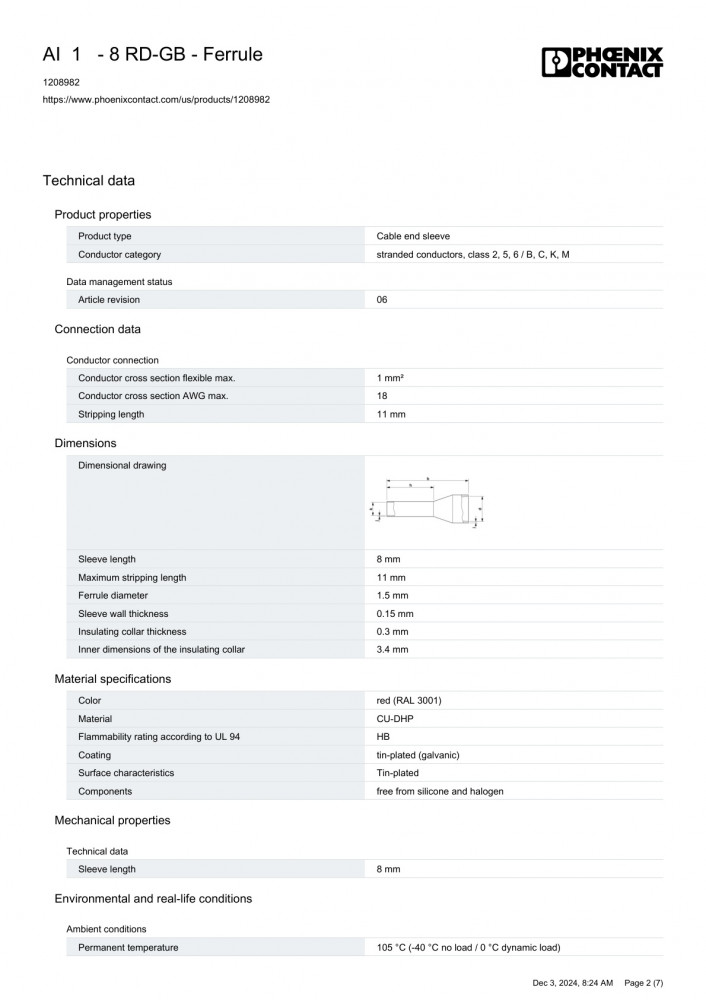 Phoenix Contact 1208982 datasheet page 2