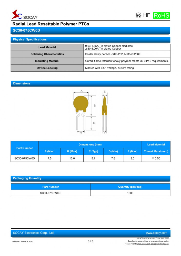 SOCAY technical document page 3