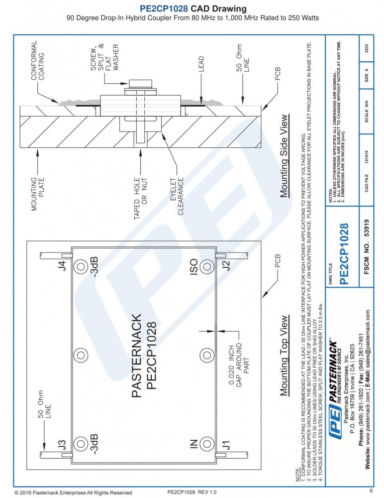 PE2CP1028 datasheet page 6