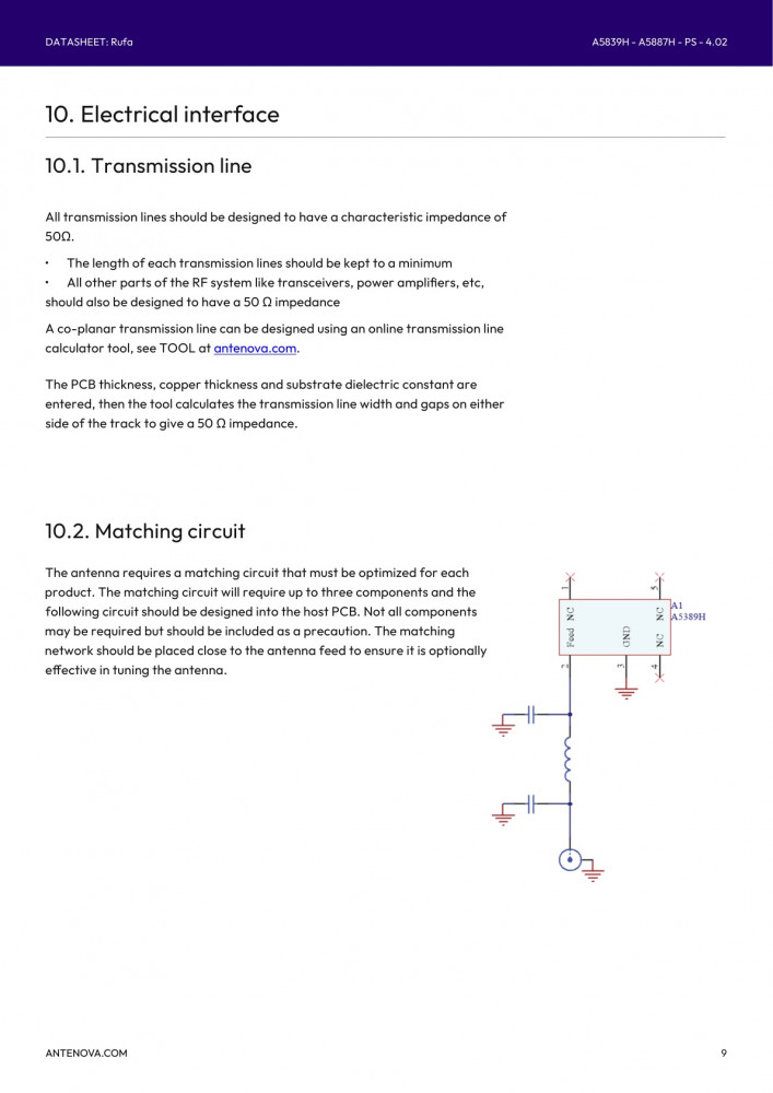 Rufa datasheet page 9