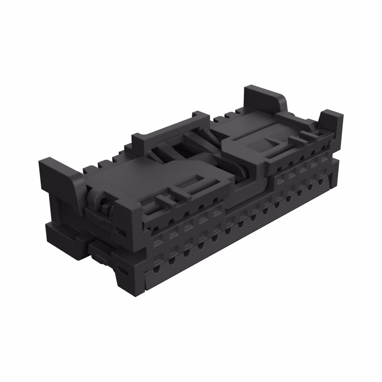 PROPOSED REPLACEMENT: MINI50 GEN II UNSEALED RECEPTACLES (206523 SERIES);  Mini50 Unsealed Receptacle, Dual Row, Bridged, 24 Circuits, EcoPaXX Resin, Polarization Option C, Dark Gray for sale
