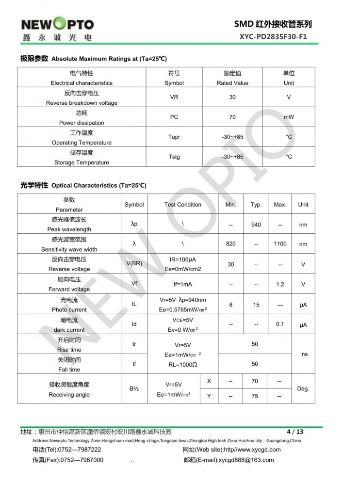 XYC-PD2835F30-F1 specification page 4