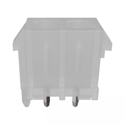 MLX Power Connector Header, 6.35mm Pitch, Vertical, with Compliant Polarizing Peg, Nylon 94V-2, Natural (Translucent), 2 Circuits for sale