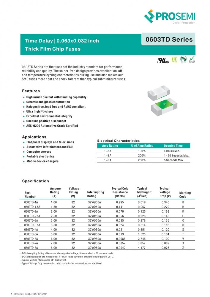 0603TD-4A technical document page 1