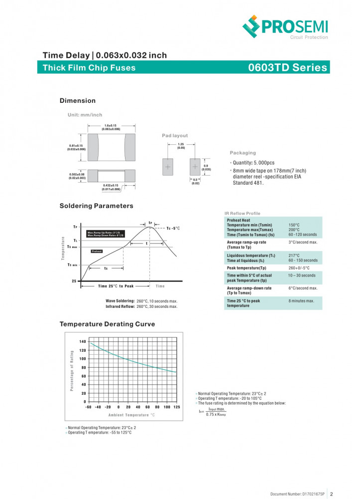 0603TD-4A technical document page 2