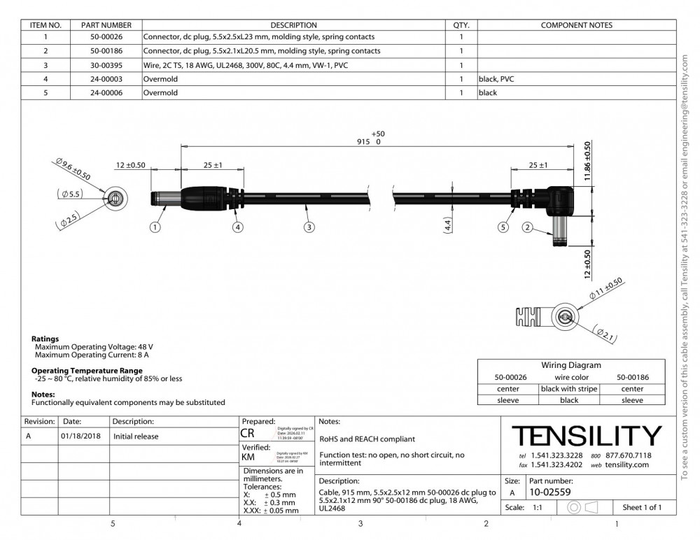 Tensility International 10-02559 product drawing