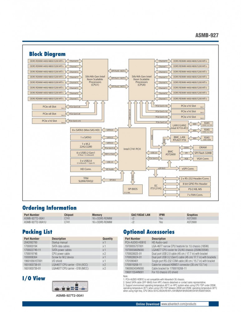 ASMB-927 product documentation page 2