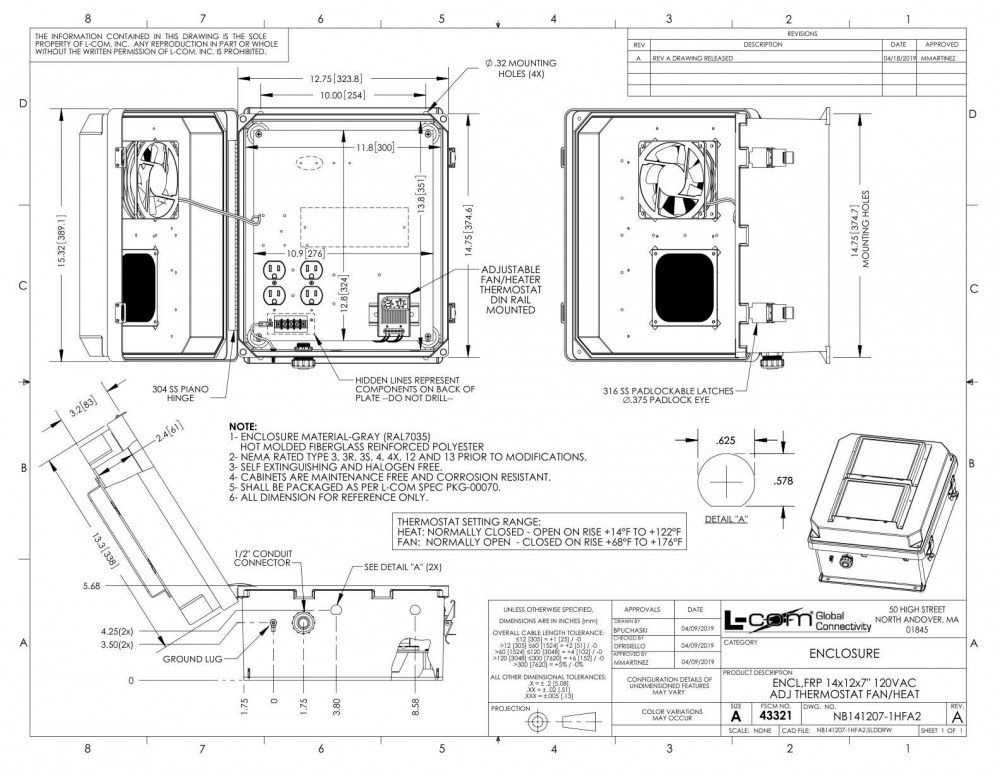 NB141207-1HFA2 technical document page