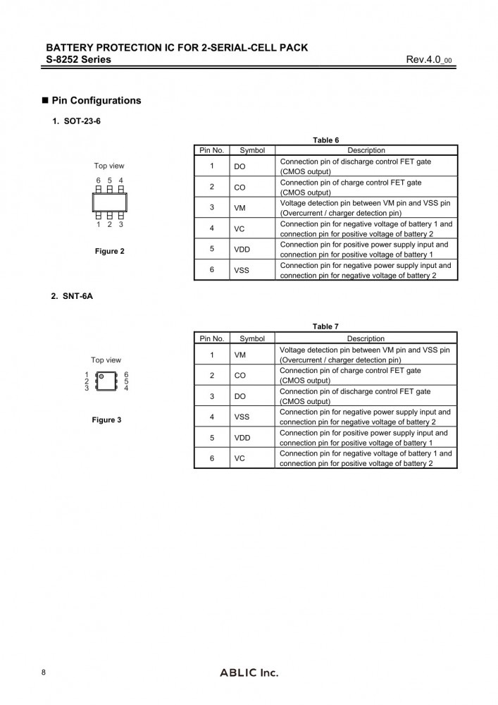 S-8252 datasheet page 8