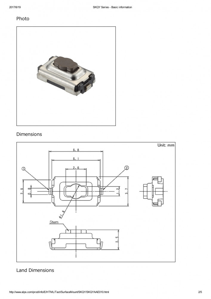 SKQYAAE010 dimensions