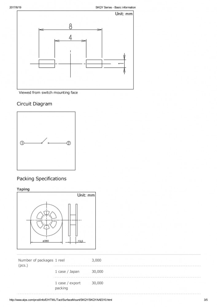 SKQYAAE010 land dimensions and circuit