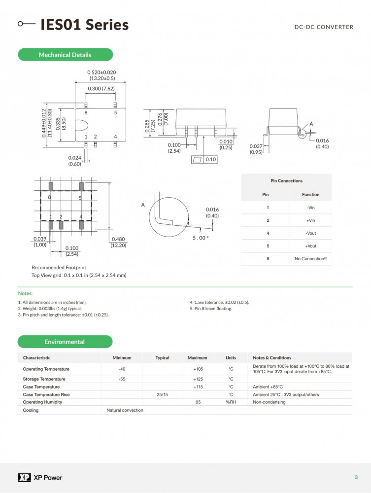 IES0105S05-H product datasheet page 3