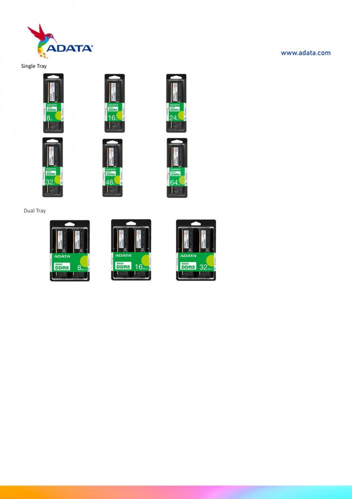 ADATA DDR5-5600 U-DIMM product document, page 3