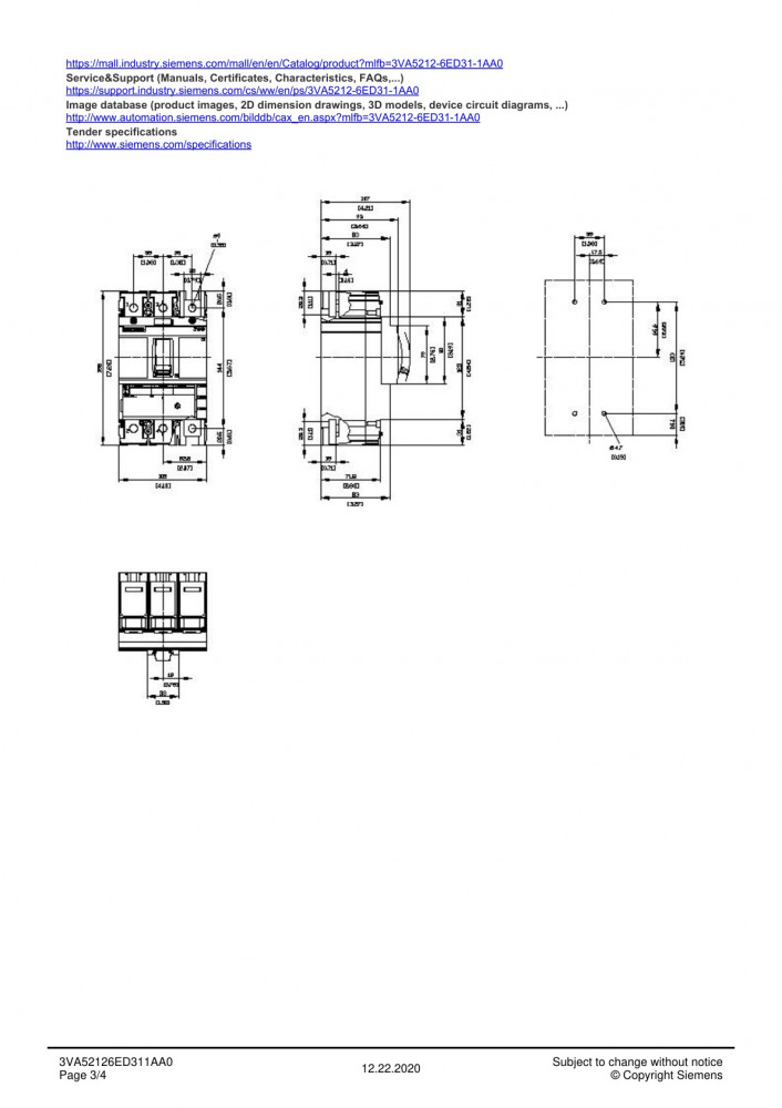 3VA5212-6ED31-1AA0 technical document page 3