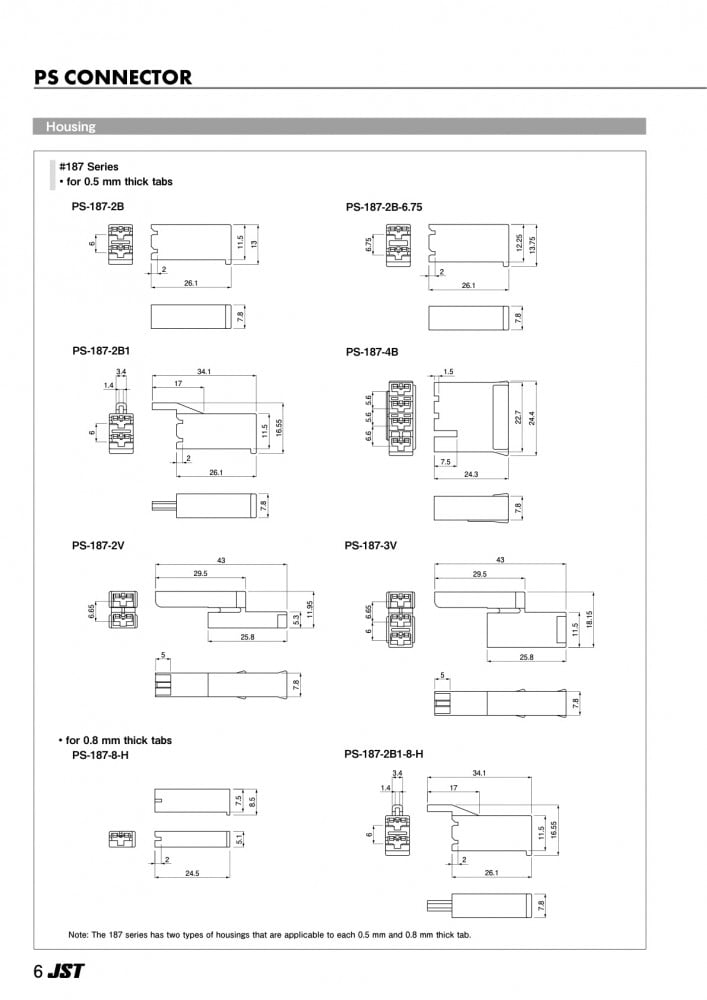 JST PS connector document page 6