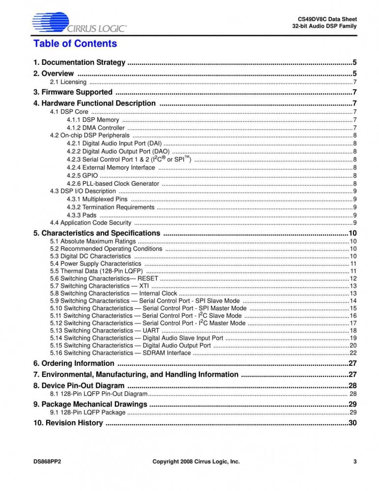CS49DV8C datasheet page 3