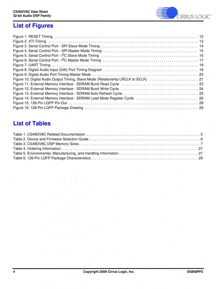 CS49DV8C datasheet page 4