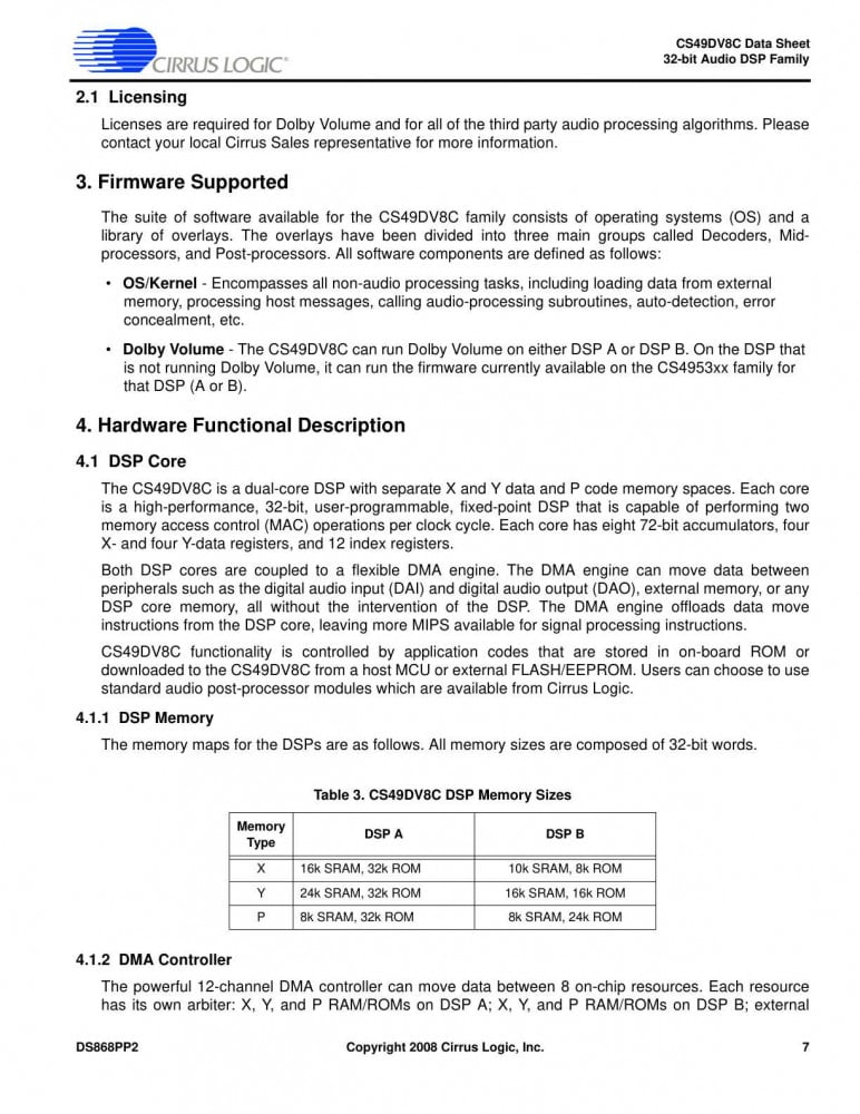 CS49DV8C datasheet page 7