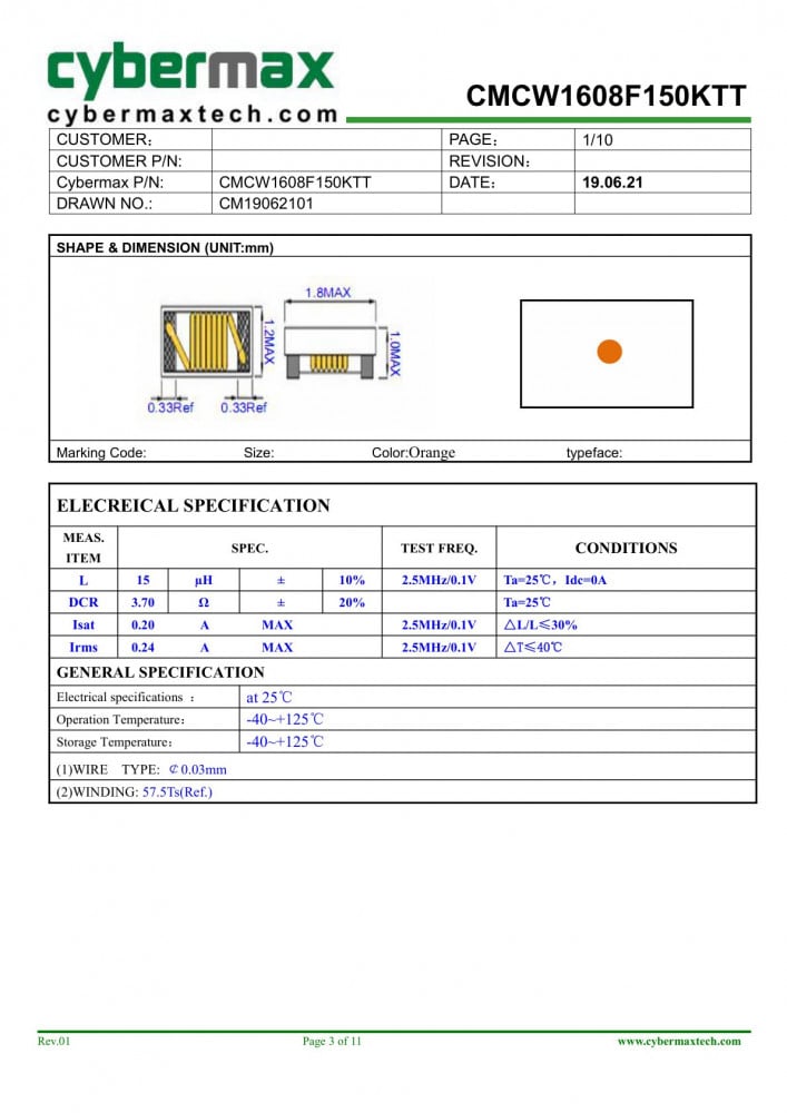 CMCW1608F150KTT approval document page 3