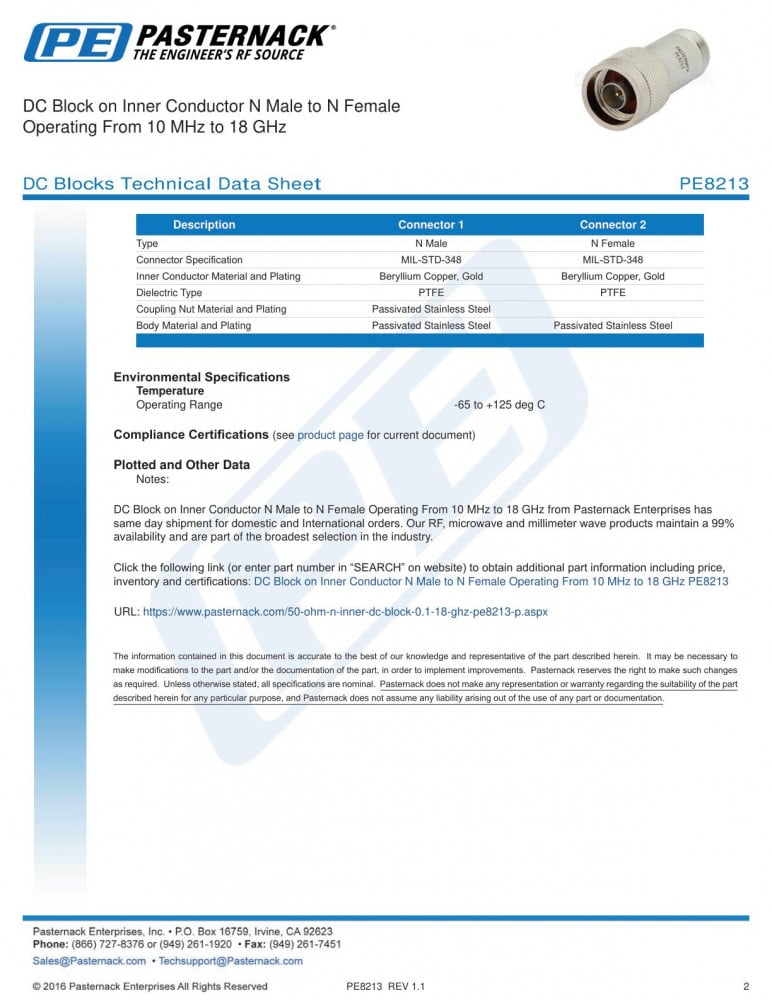 PE8213 technical document page 2
