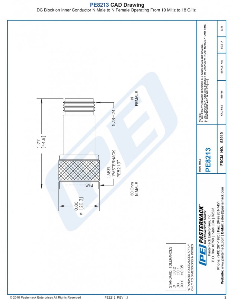 PE8213 technical document page 3