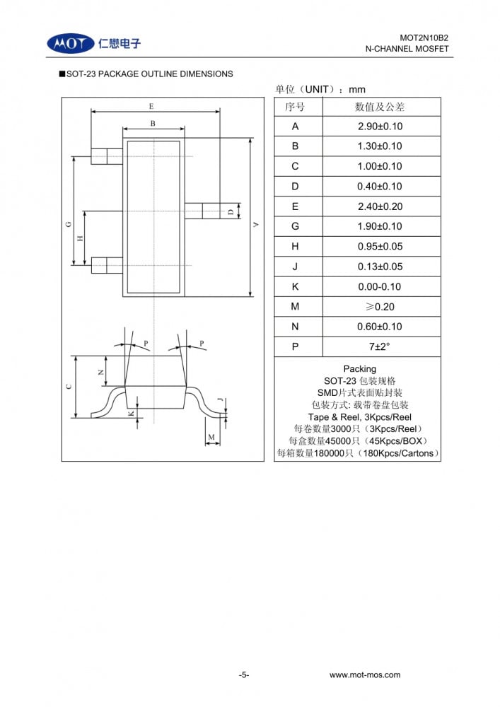 MOT2N10B2 datasheet page 5