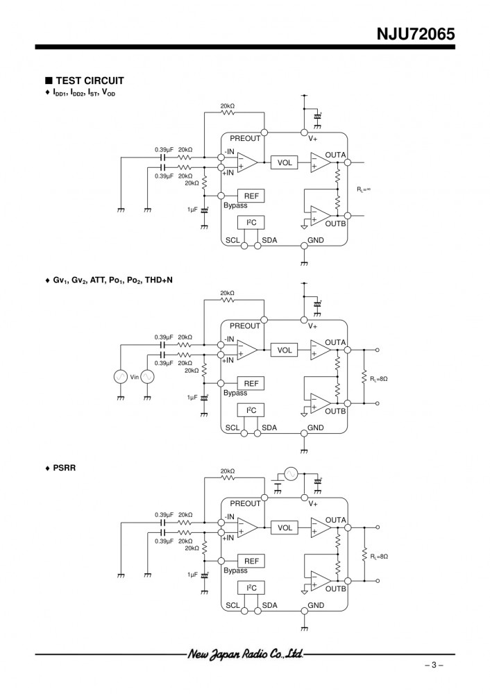 NJU72065 datasheet page 3