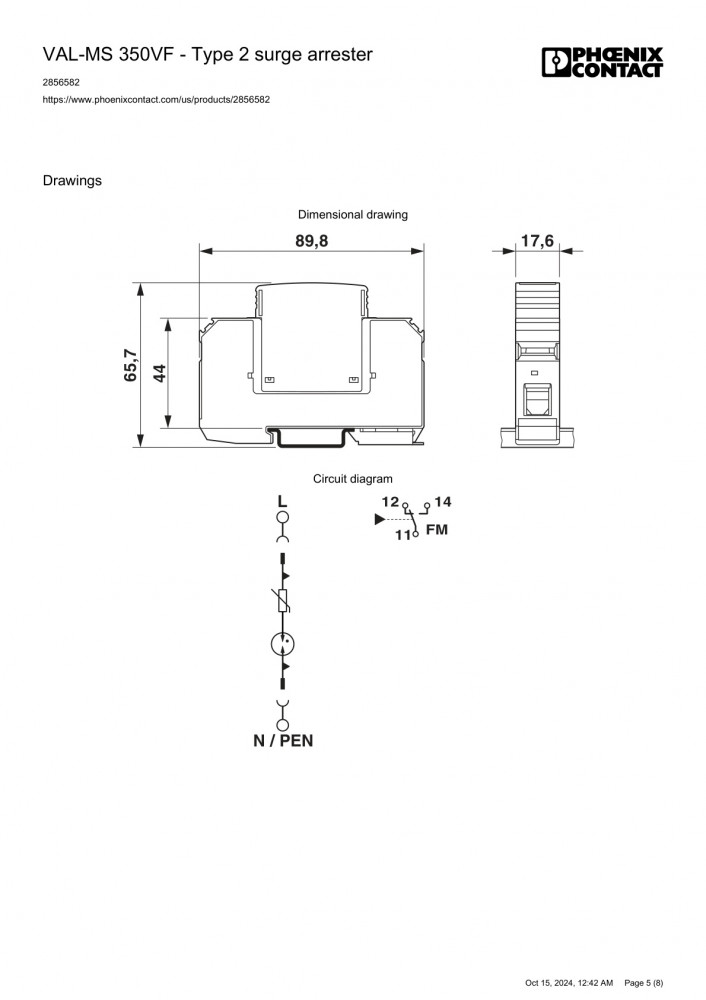 Phoenix Contact 2856582 product data page 5