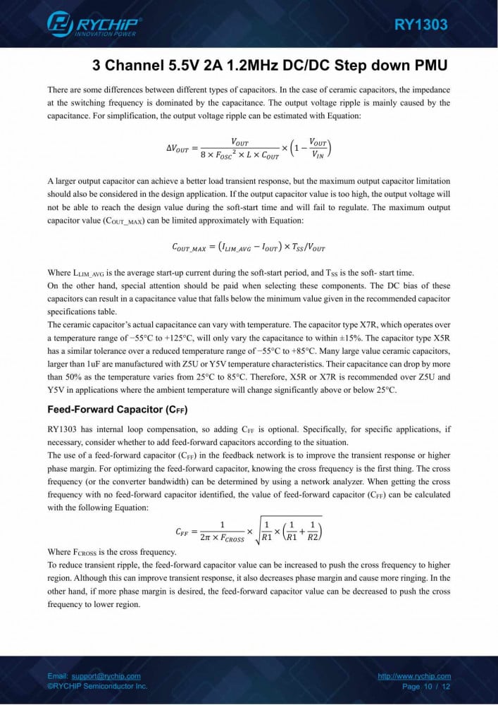 RY1303 datasheet page 10
