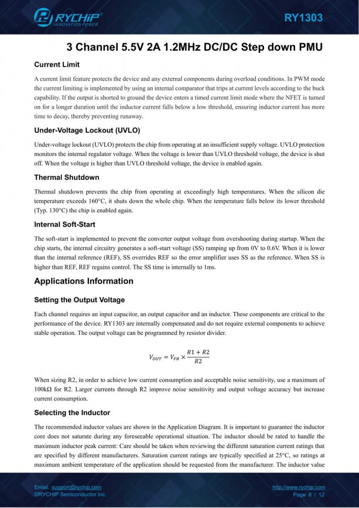 RY1303 datasheet page 8
