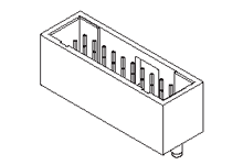 1.00mm Mezz (IEEE 1386) Plug, Surface Mount, Dual Row, Vertical Stacking, 64 Circuits, 6.35mm Unmated Height, without PCB Locator Pegs, without Robotic Placement Metal Cap, Tube Packaging
