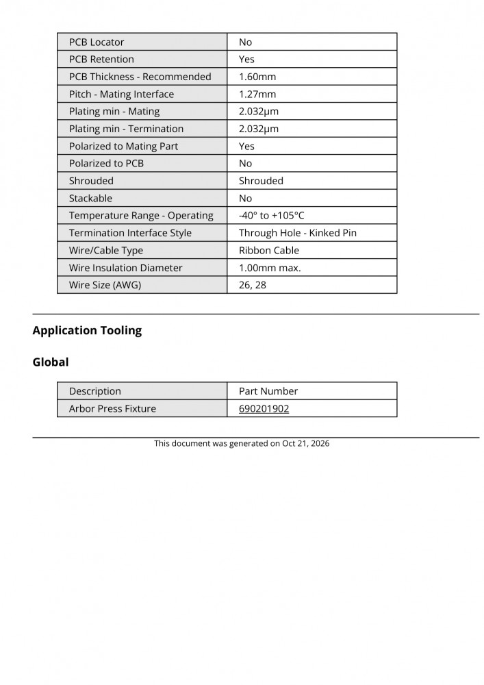 Technical document image 3 for MOLEX 905842324