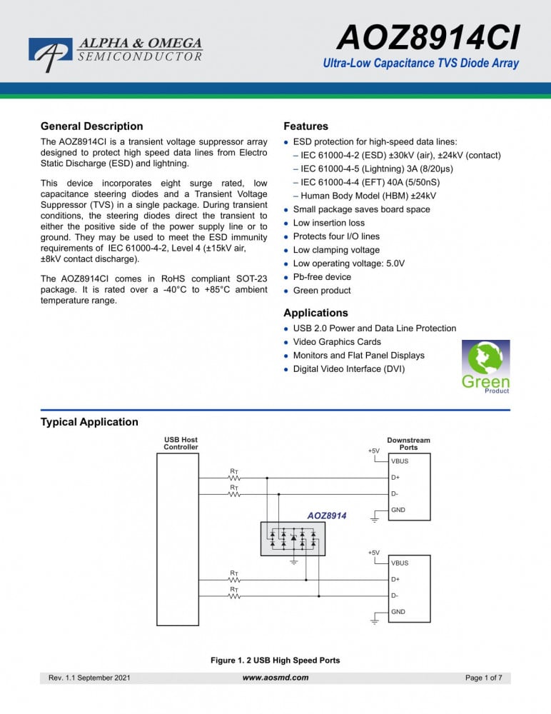 AOZ8914CI datasheet page 1