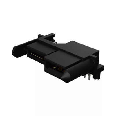 EXTreme LPHPower Receptacle Header, Right-Angle, 2 Power Contacts, 16 Signal Contacts, Select Gold (Au) Plating, for 3.18mm Thick PC Board, with Guide Posts and Press-fit Plastic Pegs for sale