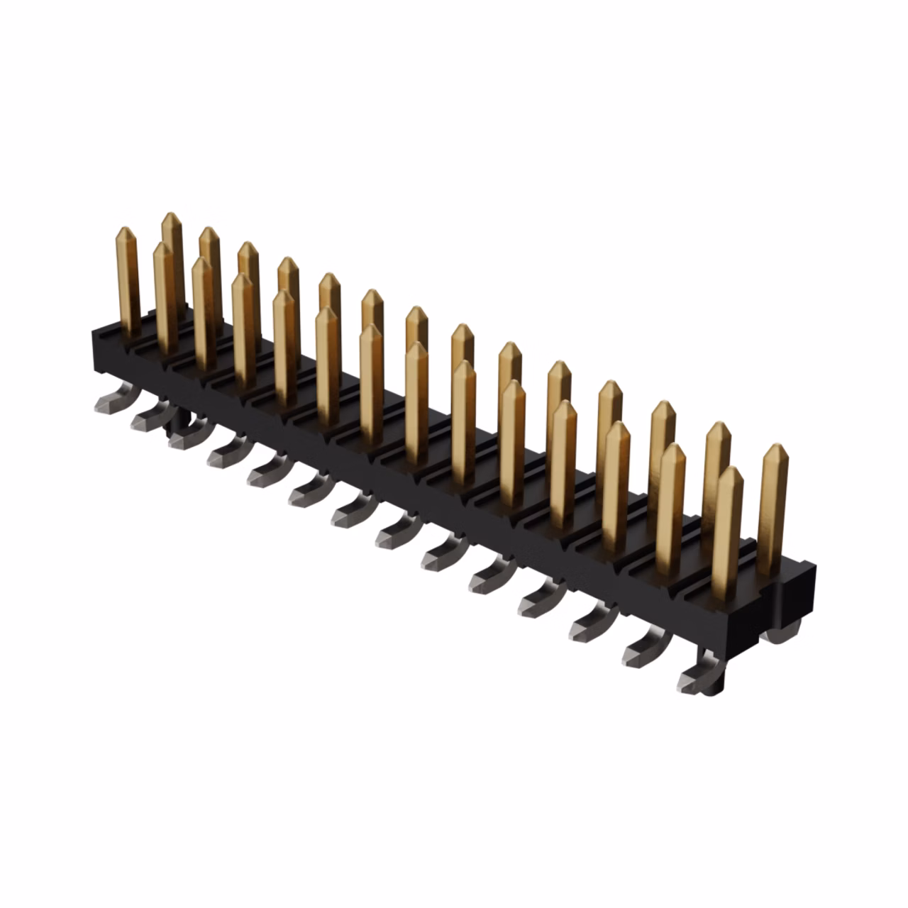 Milli-Grid Header, Vertical, Surface Mount, 28 Circuits, 0.76µm Gold (Au) Plating, Mating Pin Length 3.80mm, with Pegs, Tube, Lead-Free for sale