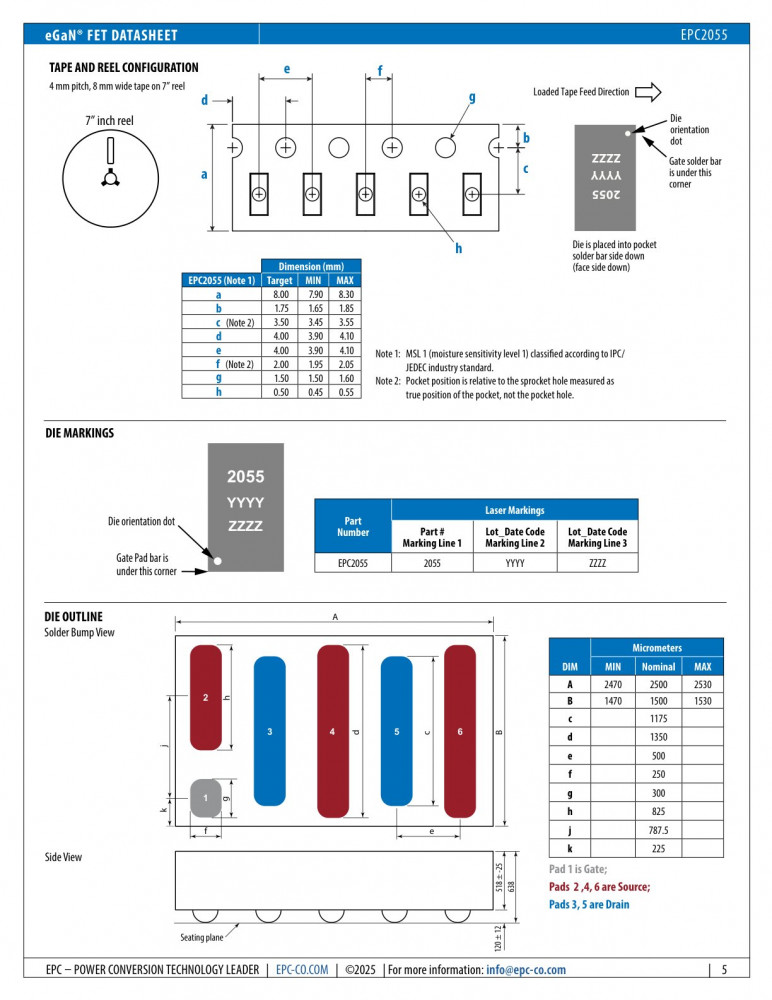 EPC2055 technical document preview, page 5