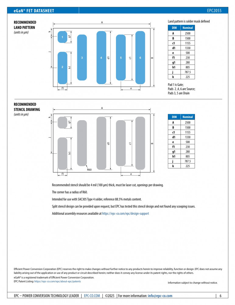 EPC2055 technical document preview, page 6