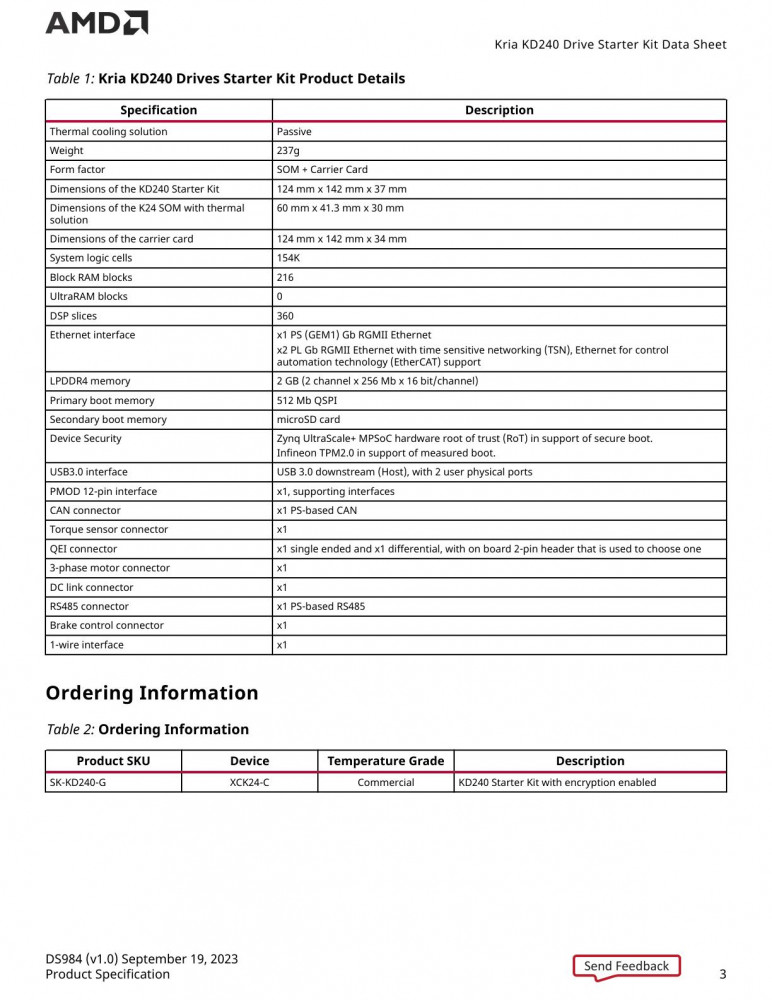 SK-KD240-G technical document page 3