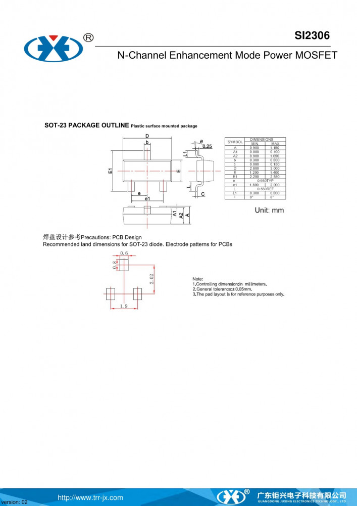 SI2306 datasheet page 3