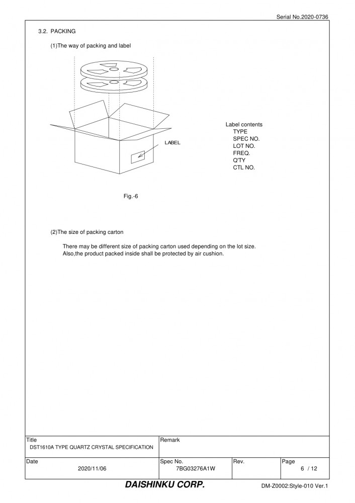 KDS 7BG03276A1W specification page 7