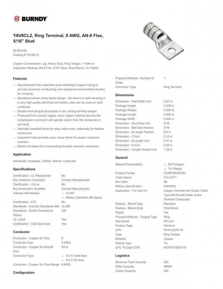 YAV8CL2 technical document, page 1