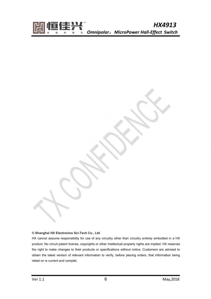 HX4913 datasheet page 6