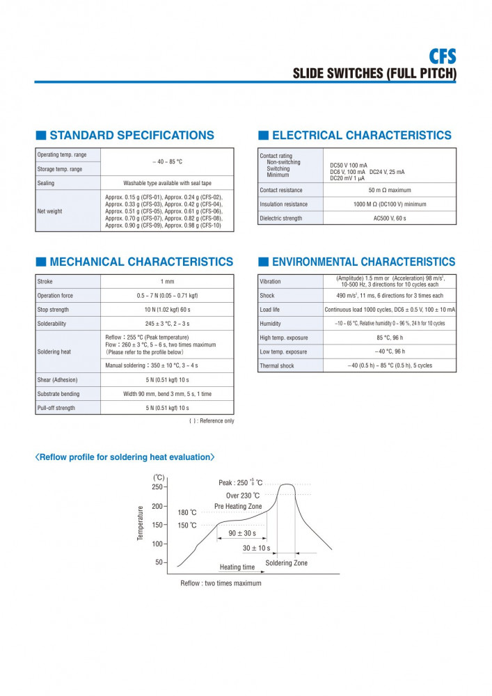 Nidec CFS series datasheet page 3