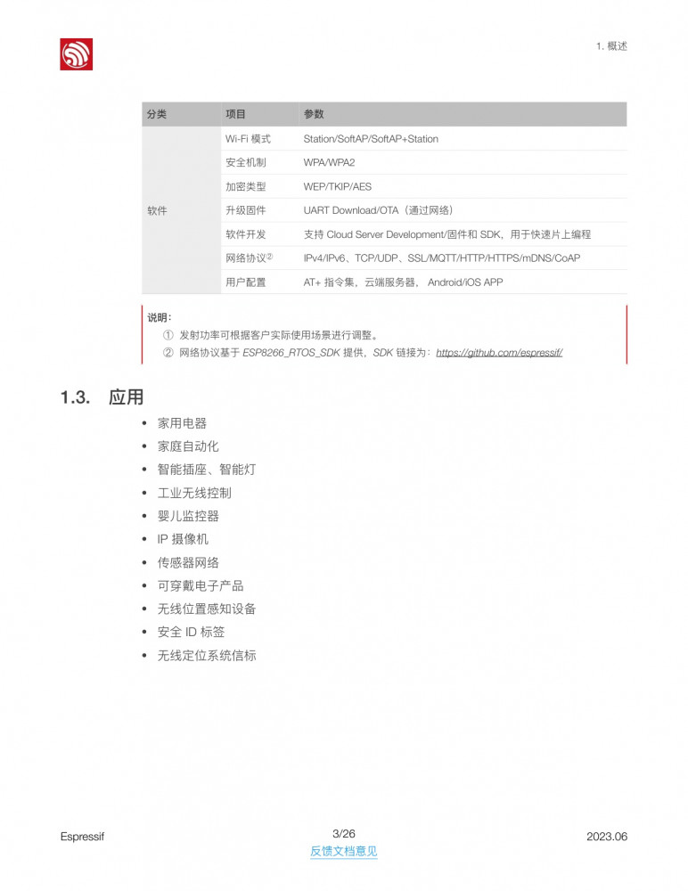 ESP8285 technical document page 8