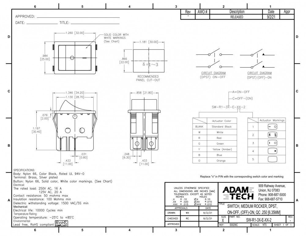 ADAM TECH product document image for SW-R1-3X-E-XX-2