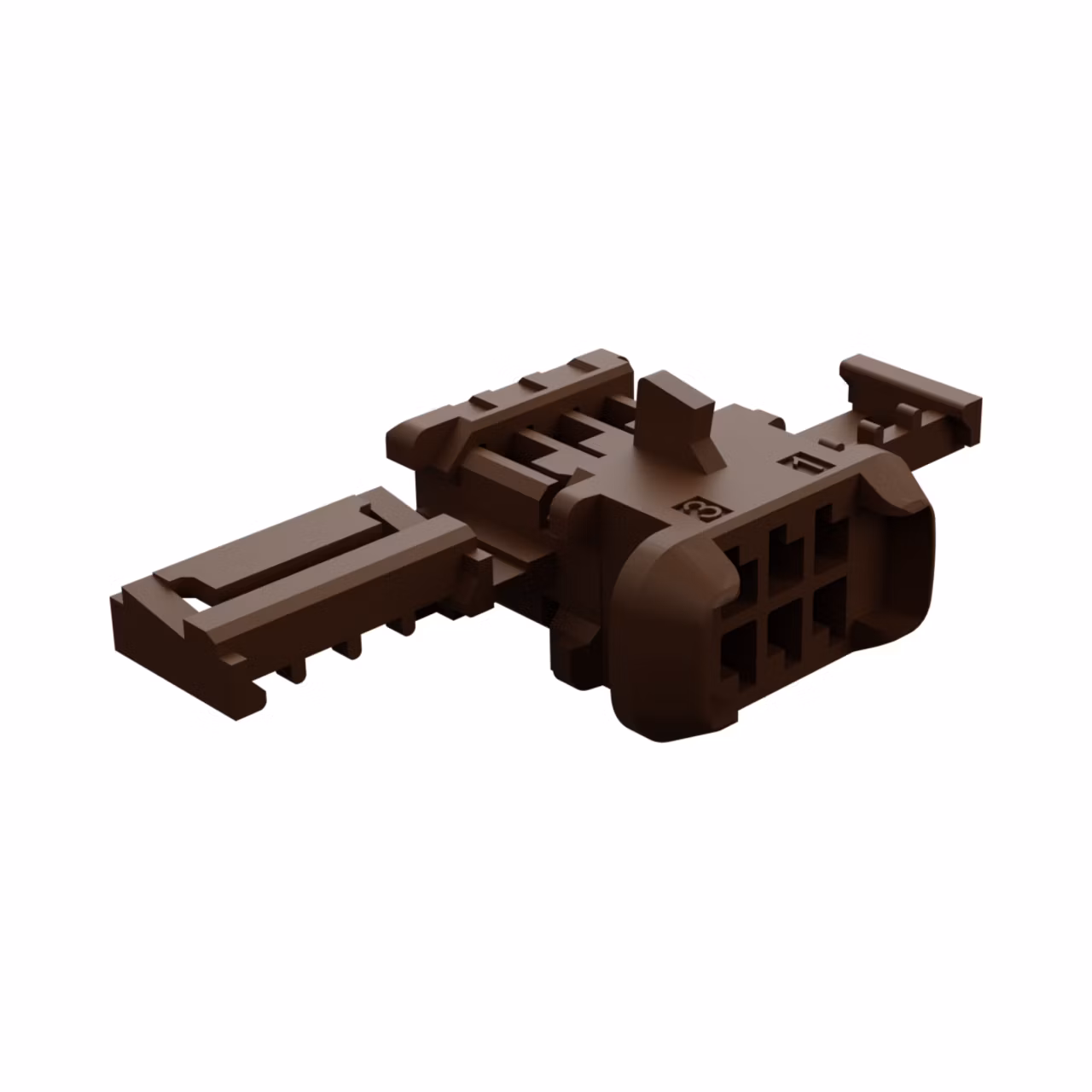 2.54mm Pitch MOX Receptacle Housing, 6 Circuits, Dual Row, Brown for sale