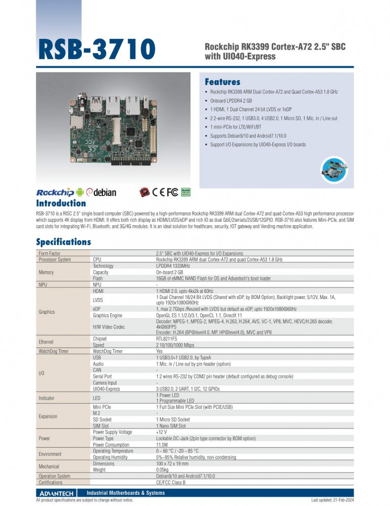 RSB-3710 technical document page 1