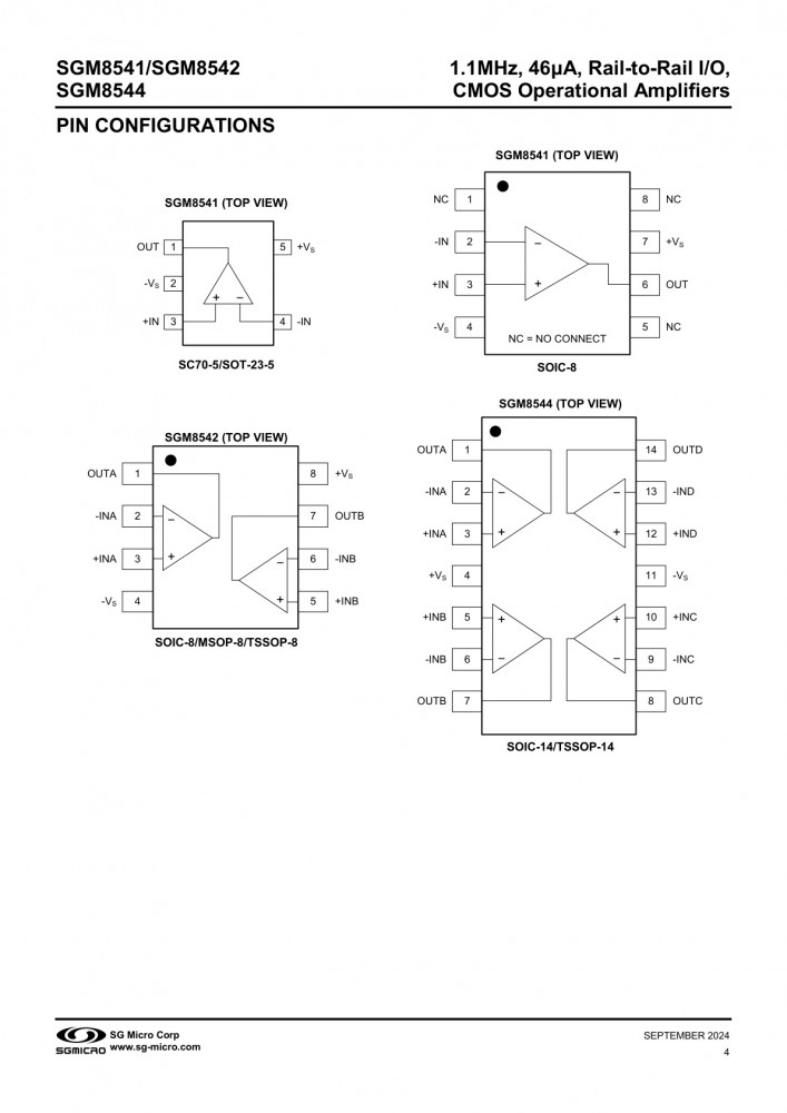 SGM8542 datasheet page 4